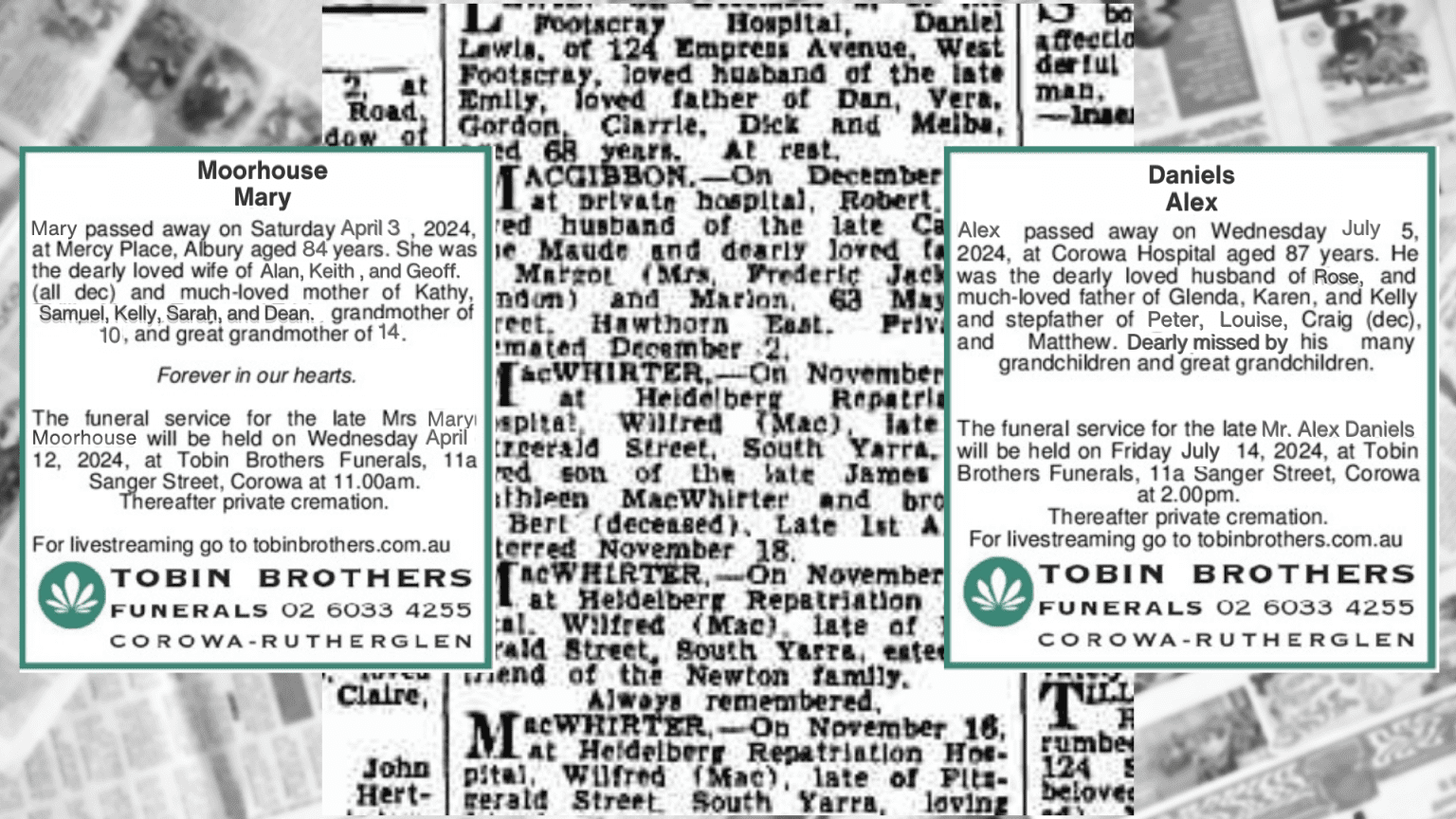 Writing a Death or Funeral Notice | Tobin Brothers Funerals